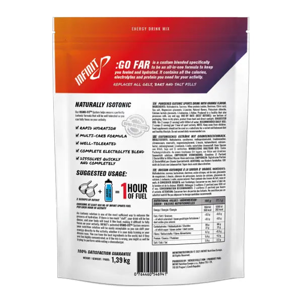 Nutri-Bay | Infinit Nutrition - Go Far (1,39kg) - Orange – Nutri-bay.com