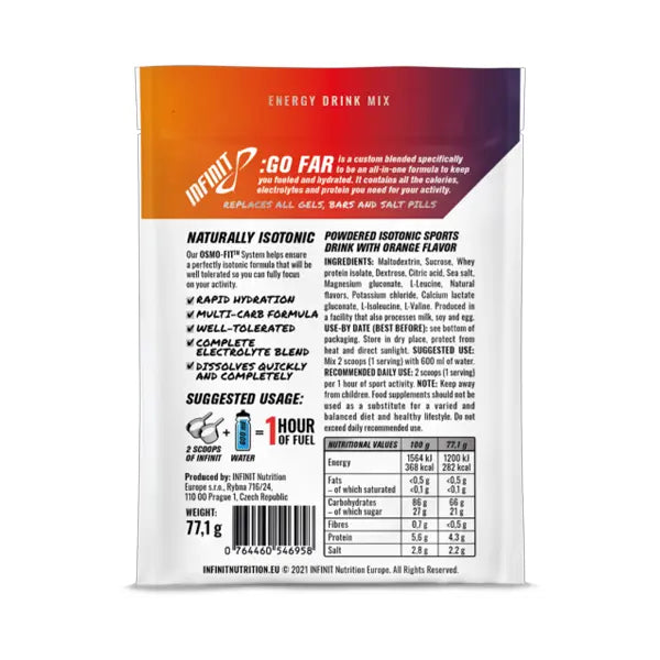Nutri-Bay | Infinit Nutrition - Go Far (77,1g) - Orange – Nutri-bay.com